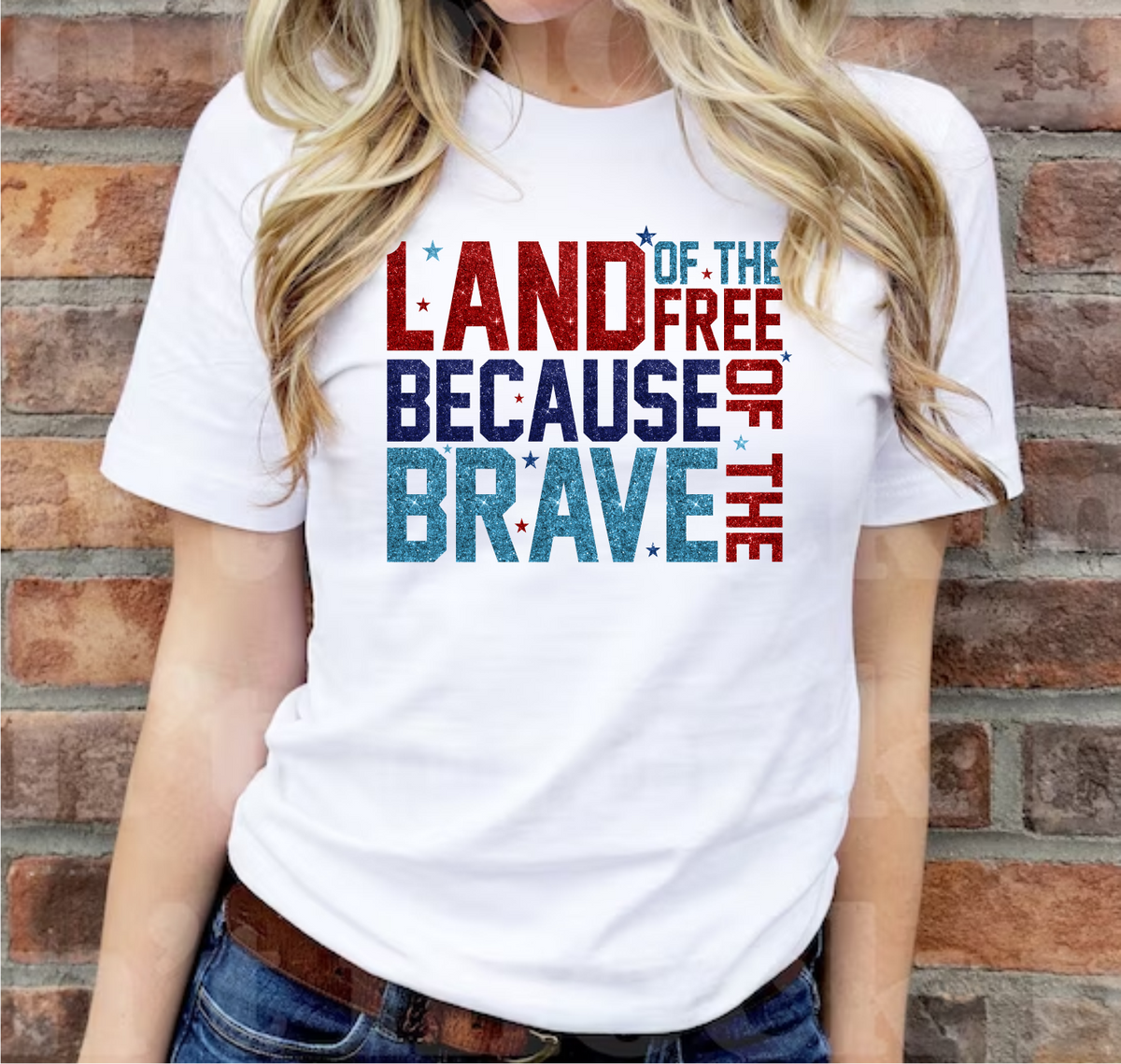 Land Of The Free Because Of The Brave - DTF Transfer – Crafty Bucks