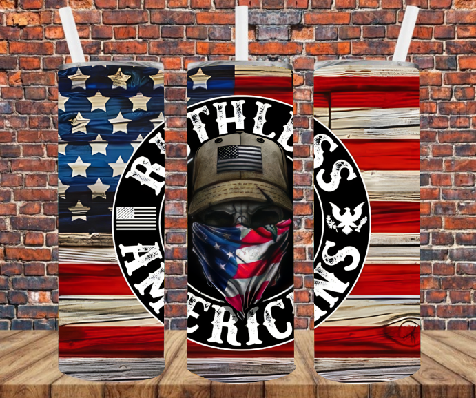 Ruthless Americans - Tumbler Wrap - Sublimation Transfers – Crafty Bucks