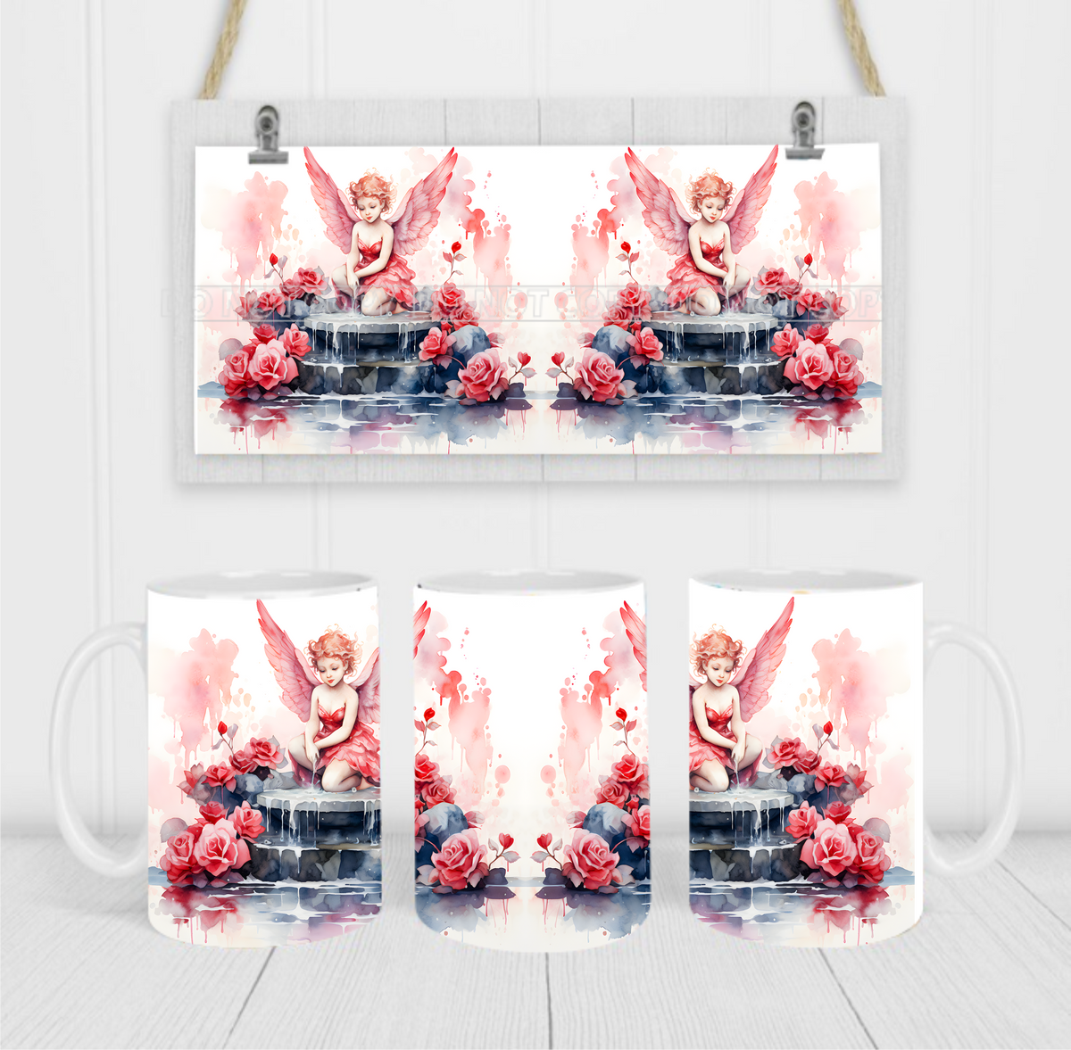 Angel - Coffee Mug Wrap - Sublimation Transfers – Crafty Bucks