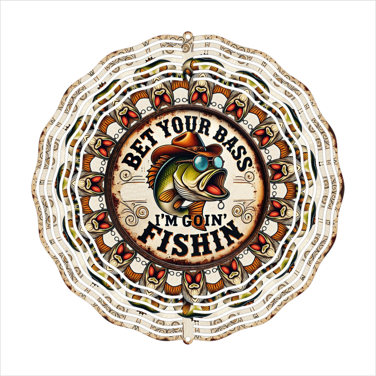 Bet your Bass I'm Going Fishing - Wind Spinner - Sublimation Transfer ...