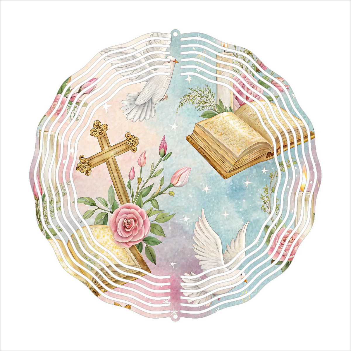 Easter Dove, Bible, Cross - Wind Spinner - Sublimation Transfers ...