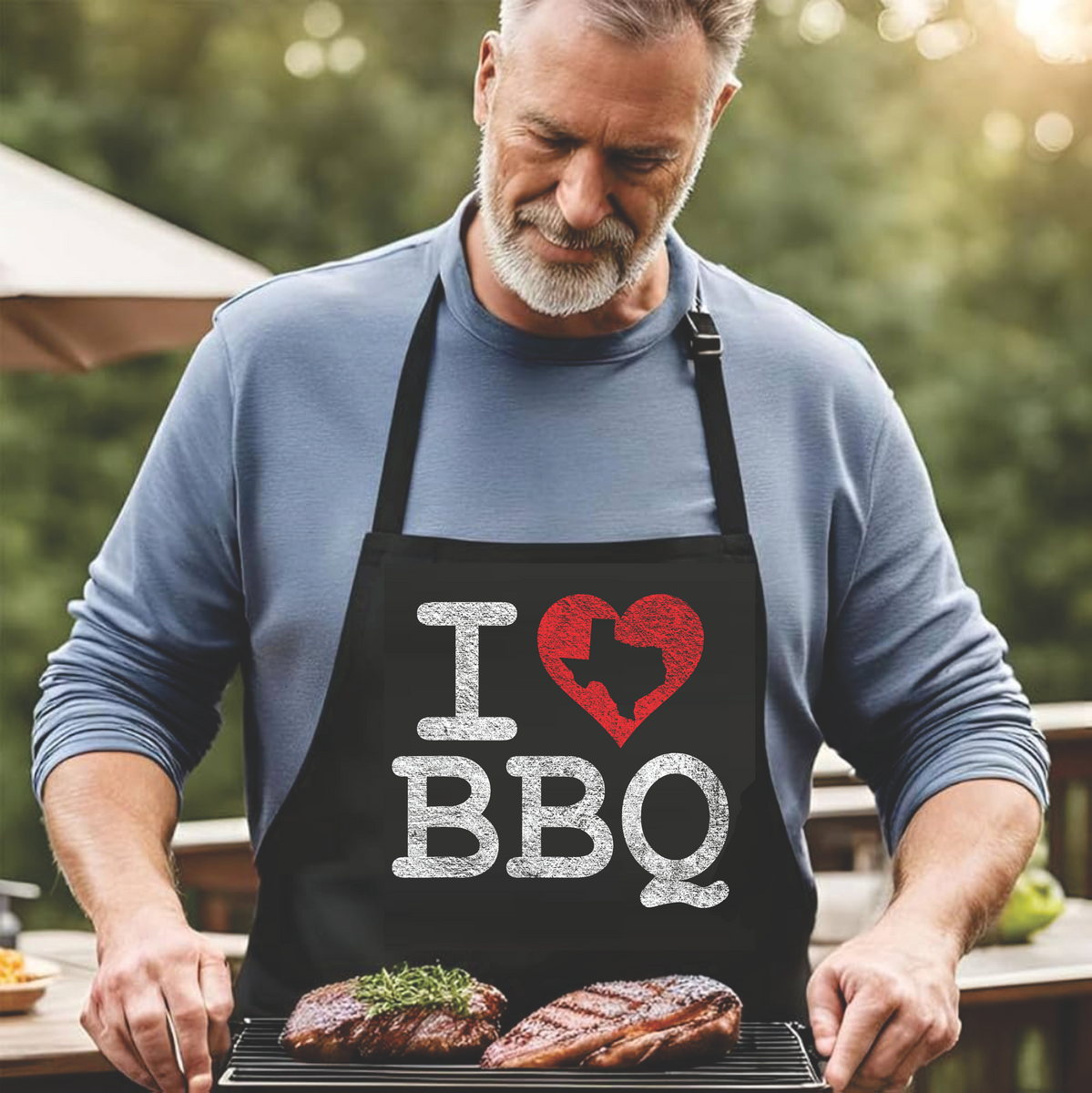 I Love Texas BBQ - DTF Transfer for Shirts & Aprons – Crafty Bucks