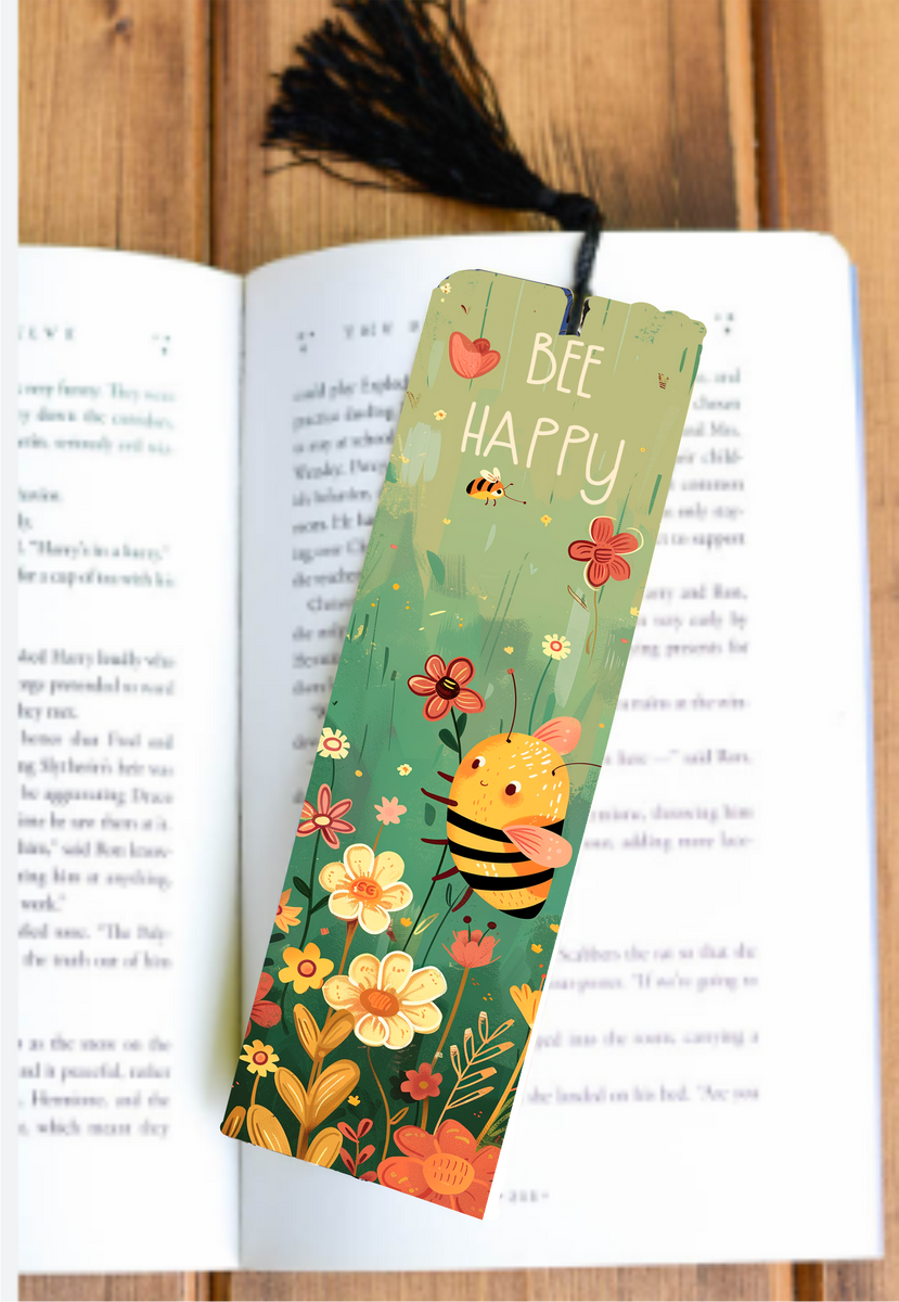 Bee Happy - Bookmark - Sublimation Transfer – Crafty Bucks