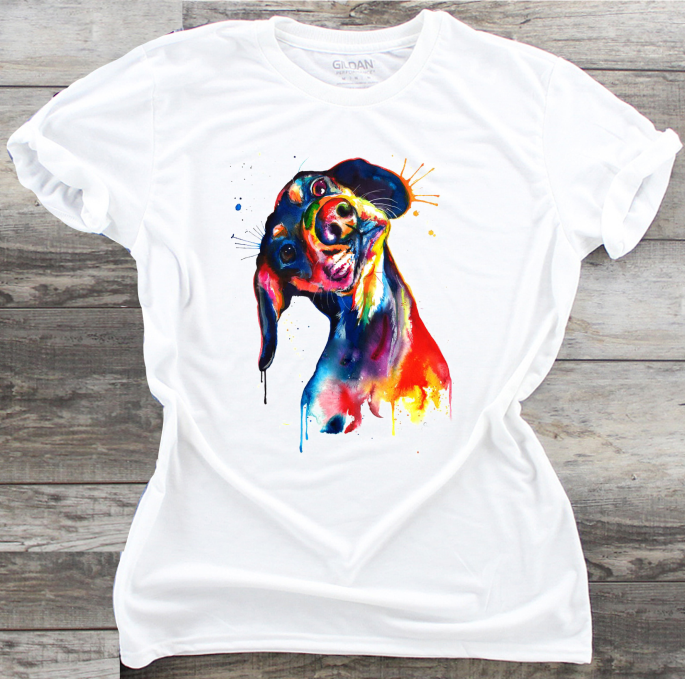 Watercolor Dog - DTF Transfer – Crafty Bucks
