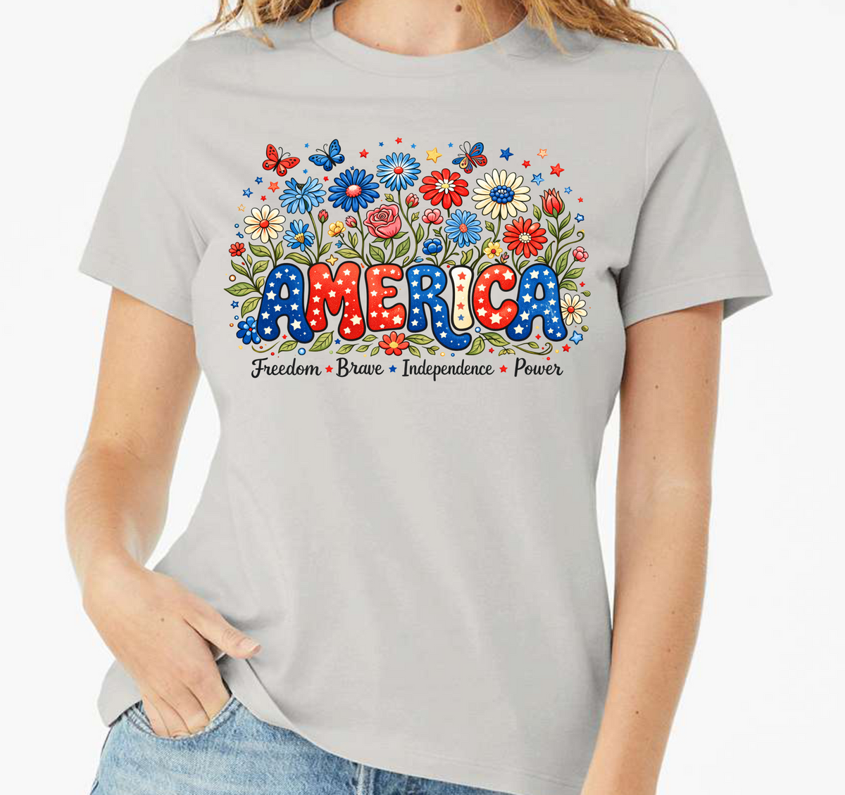 Floral America - DTF Transfer – Crafty Bucks