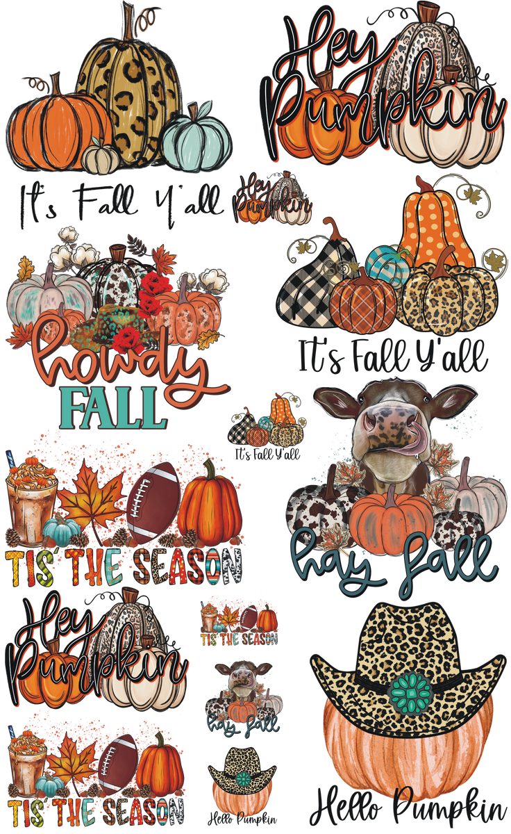 Fall Gang Sheet - DTF Transfer – Crafty Bucks