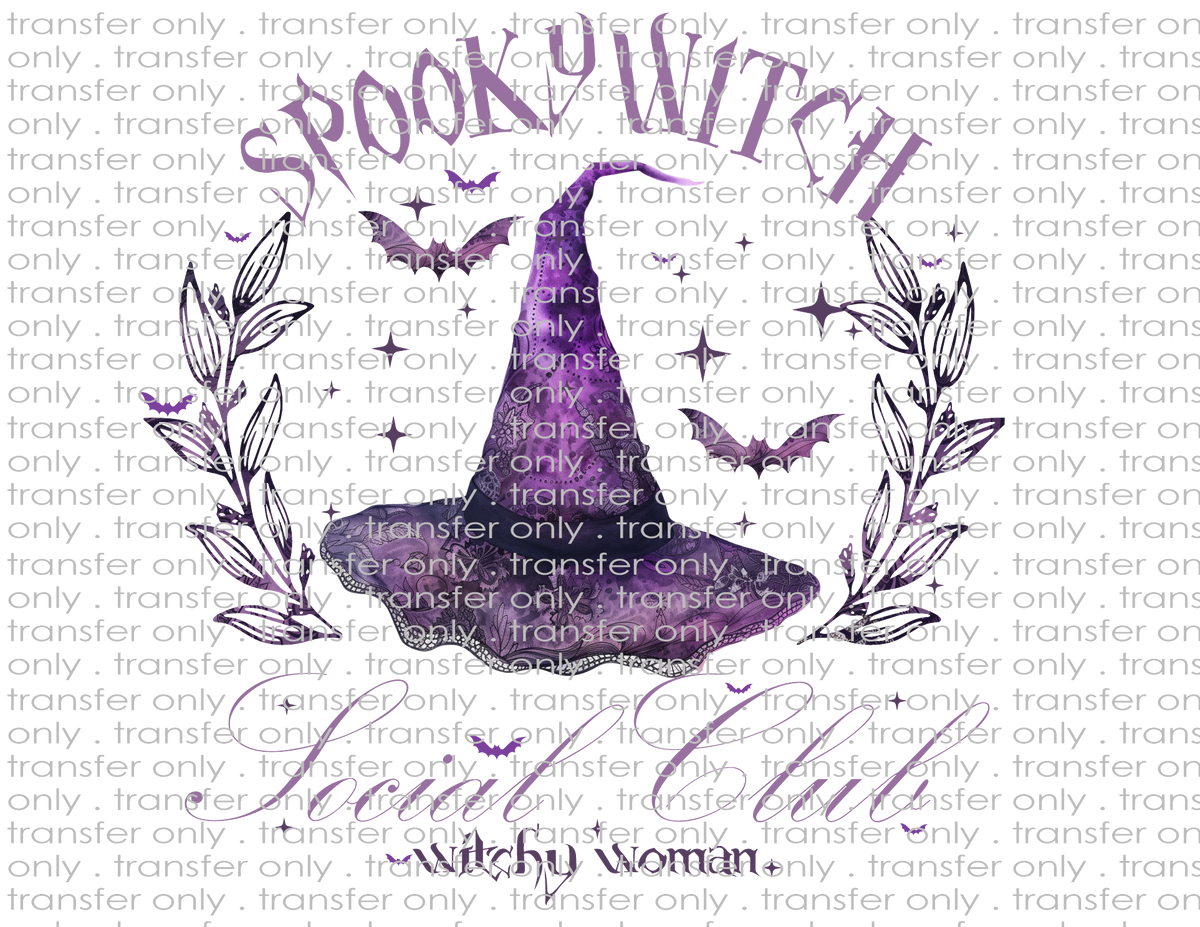 Spooky Witch Social Club - Waterslide, Sublimation Transfers – Crafty Bucks