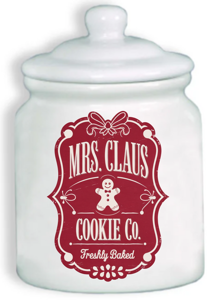 Mrs. Claus Cookie Co. - Label - UV DTF Decal – Crafty Bucks