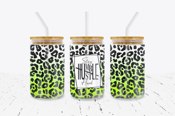 Stay Humble Hustle Hard - 16 oz Libbey Glass Can Wrap – Crafty Bucks