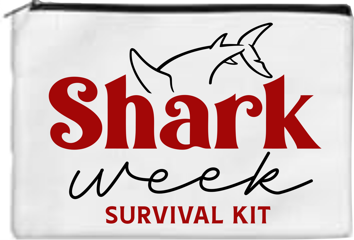 Shark Week Survival Kit - Toiletry/Makeup Bag - Sublimation Transfer ...