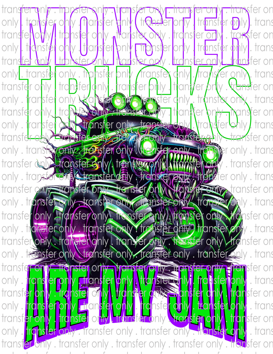 Monster Trucks Are My Jam - Waterslide, Sublimation Transfers – Crafty ...