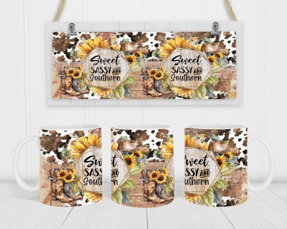 Sweet Sassy & Southern - Coffee Mug Wrap - Sublimation Transfers ...