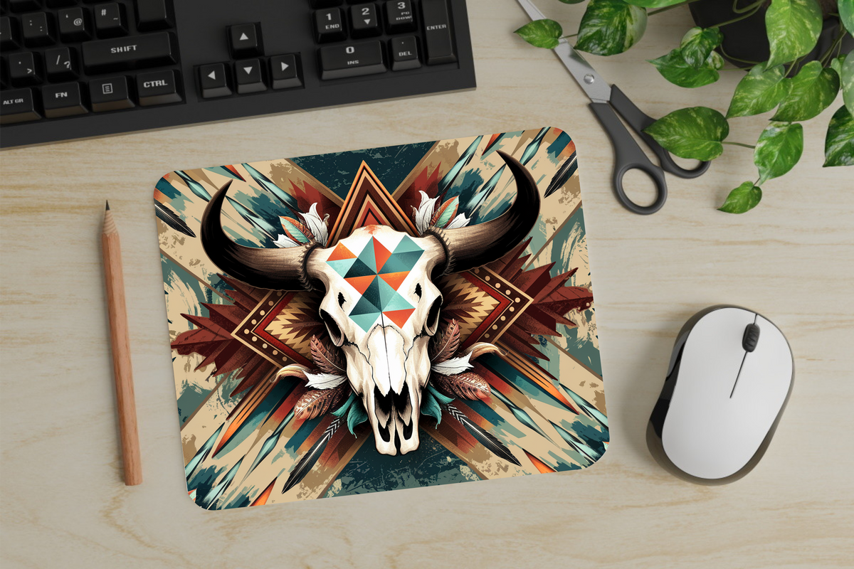 Western Skull - Mouse Pad - Sublimation Transfer – Crafty Bucks