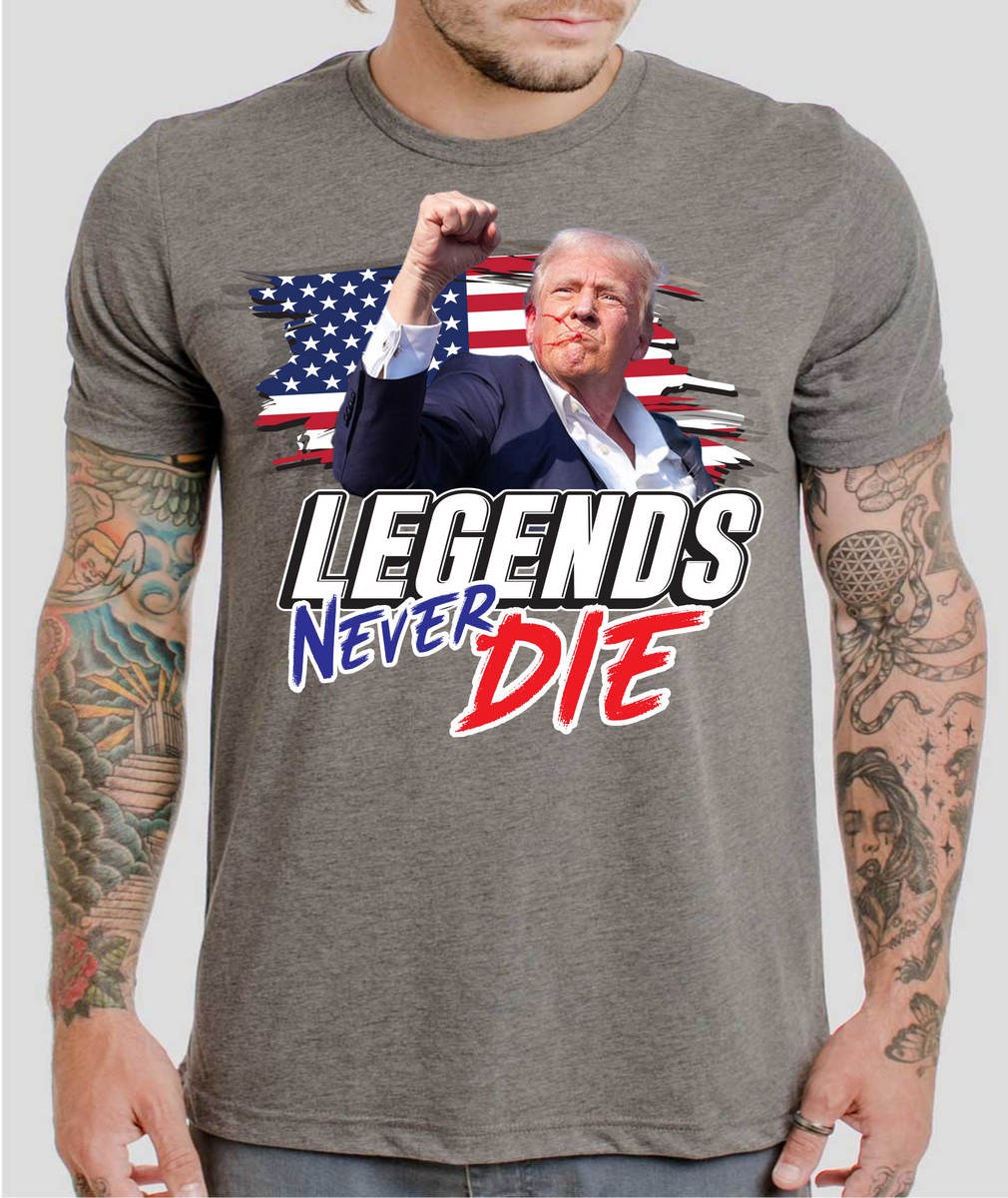 Trump Legends Never Die - DTF Transfer – Crafty Bucks