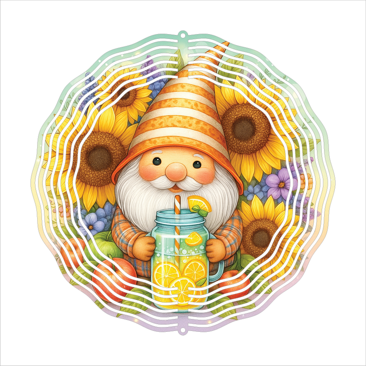 Gnome Drinking Lemonade - Wind Spinner - Sublimation Transfer – Crafty ...
