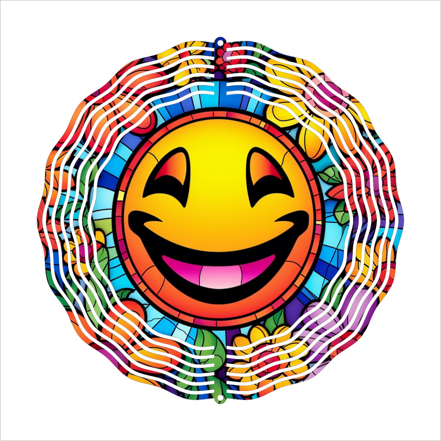 Smiley Face - Wind Spinner - Sublimation Transfers – Crafty Bucks