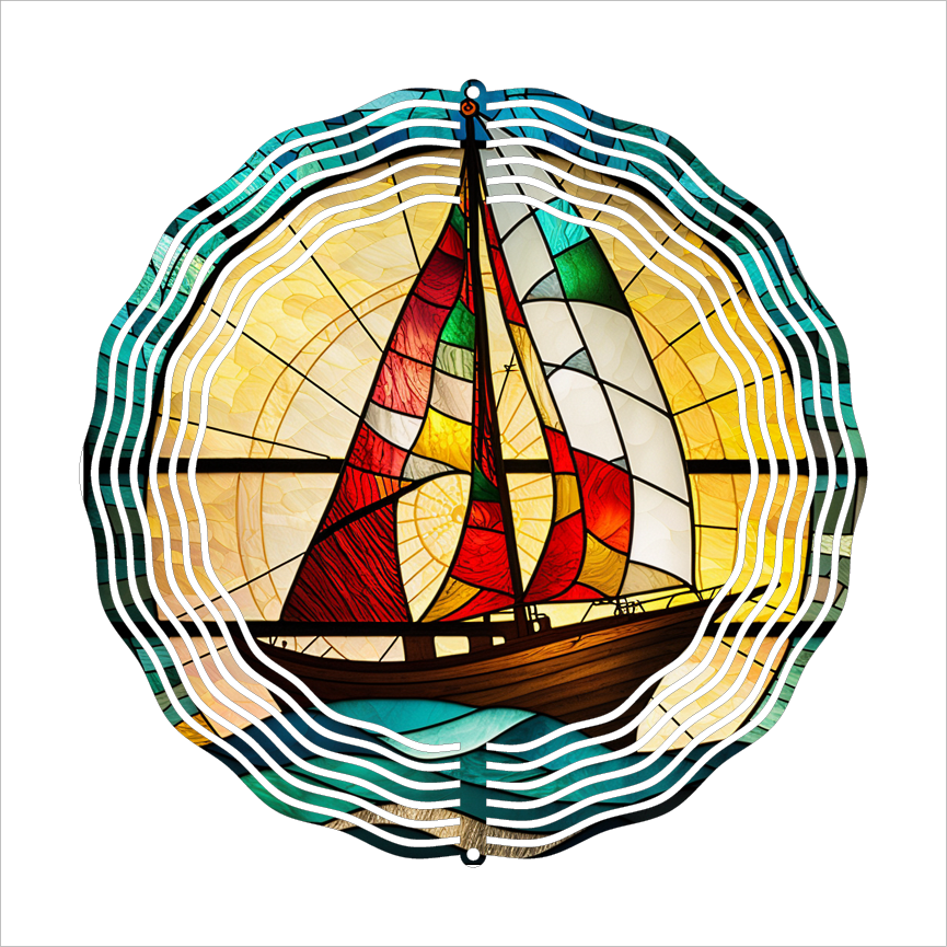 Sailboat - Wind Spinner - Sublimation Transfers – Crafty Bucks