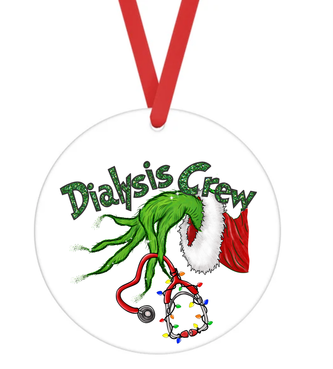 Dialysis Crew - Christmas Ornament - UV DTF Decals – Crafty Bucks