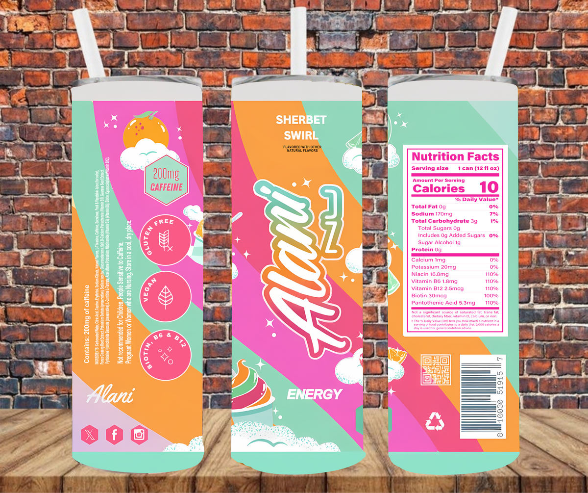 Energy Drinks - Tumbler Wrap - Sublimation Transfers – Crafty Bucks