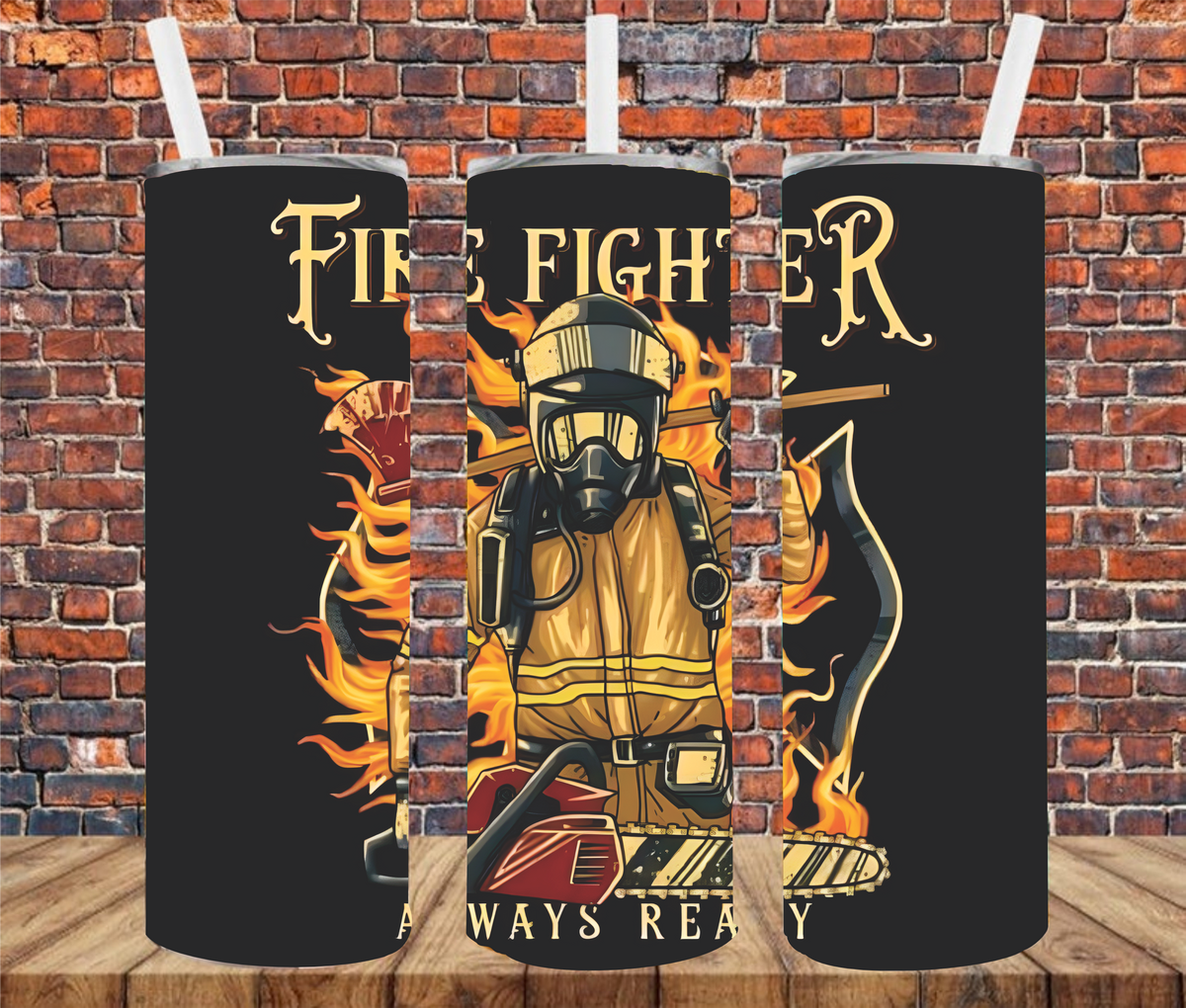 Firefighter Always Ready - Tumbler Wrap - Sublimation Transfers ...