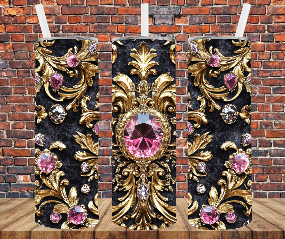 Elaborate Gemstones - Tumbler Wrap - Vinyl Transfer – Crafty Bucks