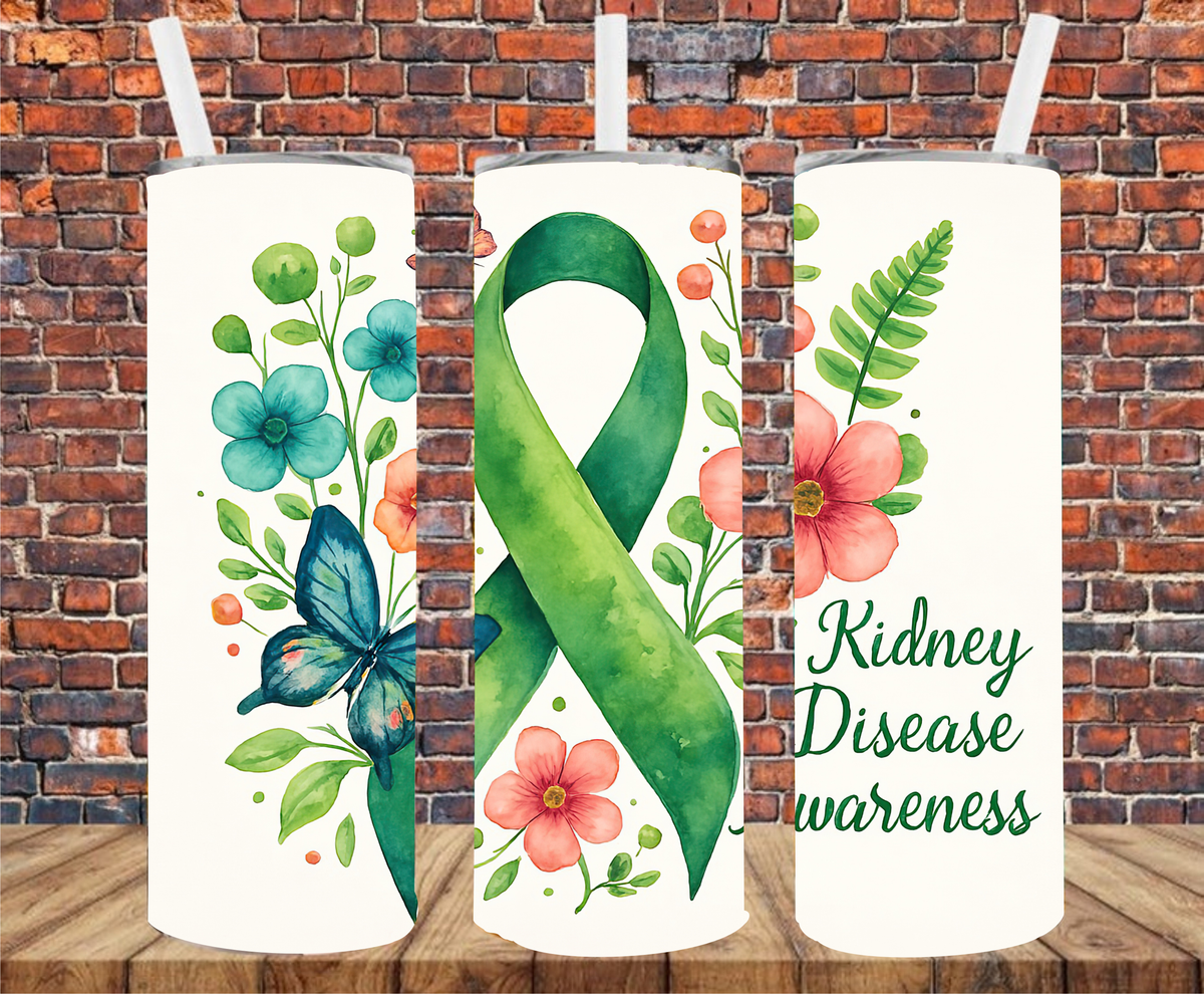 Kidney Disease Awareness - Tumbler Wrap - Vinyl Transfer – Crafty Bucks