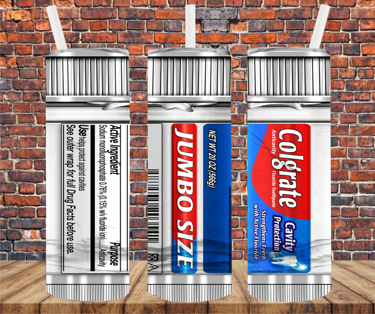 Parody Toothpaste Label - Tumbler Wrap - Sublimation Transfers – Crafty ...
