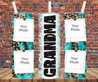 4 Image - Grandma - Add Your Own Photos - Sublimation Tumbler Wrap ...