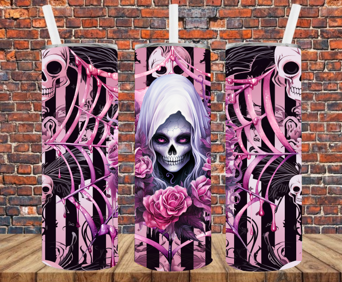 Spooky Skull- Tumbler Wrap - Sublimation Transfers – Crafty Bucks