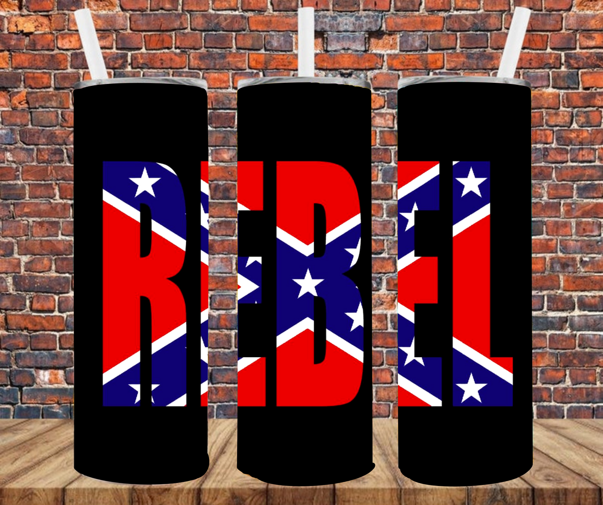 Confederate Rebel - Tumbler Wrap - Sublimation Transfers – Crafty Bucks