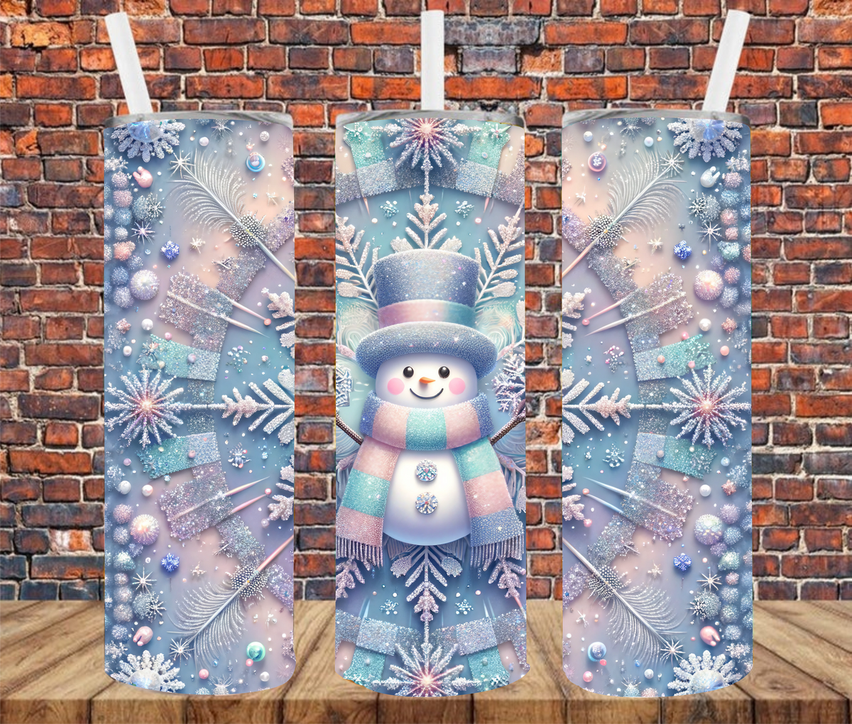 Winter Snowman - Tumbler Wrap - Sublimation Transfers – Crafty Bucks
