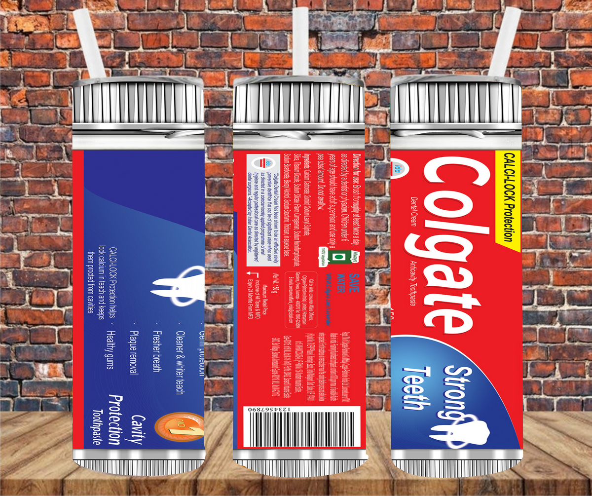 Toothpaste Label - Tumbler Wrap - Sublimation Transfers – Crafty Bucks
