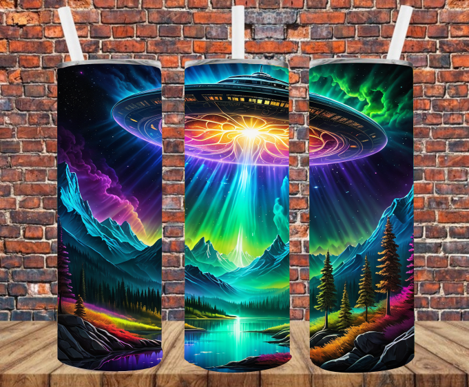 Alien UFO - Tumbler Wrap - Sublimation Transfers – Crafty Bucks