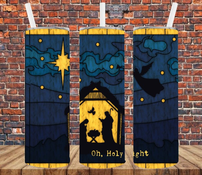 Oh Holy Night - Tumbler Wrap Sublimation Transfers – Crafty Bucks