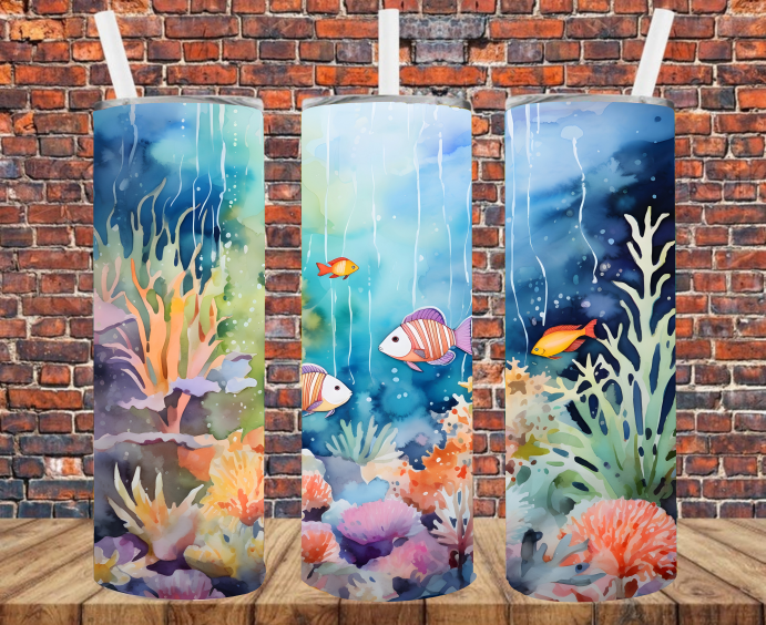 Swimming Fish - Tumbler Wrap - Sublimation Transfers – Crafty Bucks