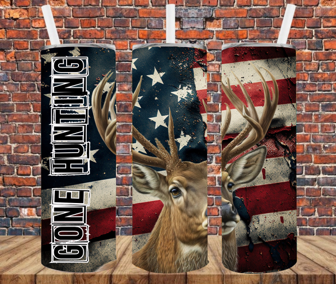 Gone Hunting - Tumbler Wrap - Sublimation Transfers – Crafty Bucks