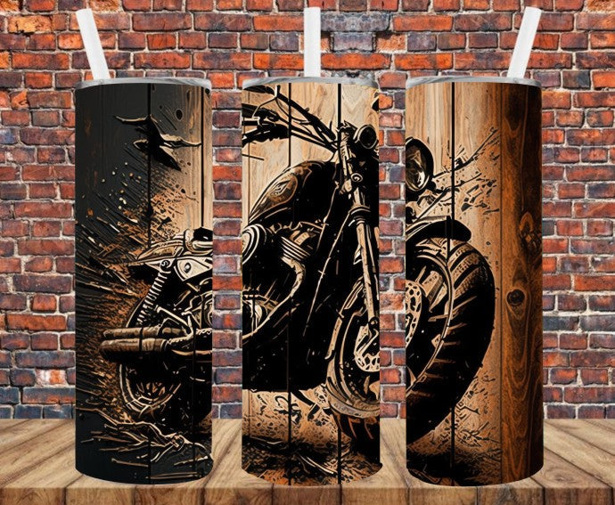 Motorcycle - Tumbler Wrap - Sublimation Transfers – Crafty Bucks