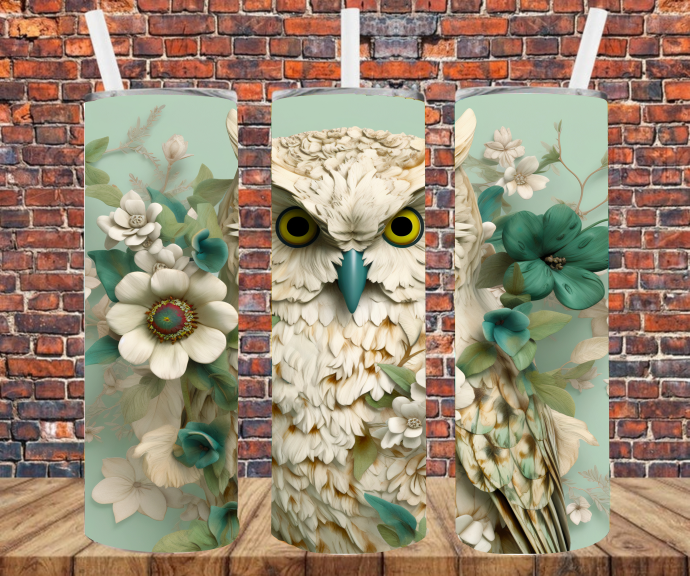 3D Owl - Tumbler Wrap - Sublimation Transfers – Crafty Bucks