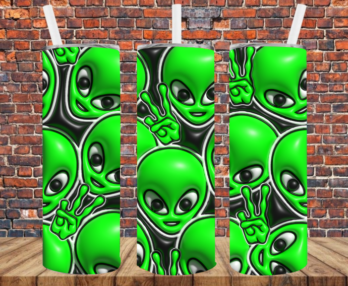 Aliens - Puff Inflated Effect - Tumbler Wrap - Sublimation Transfers ...