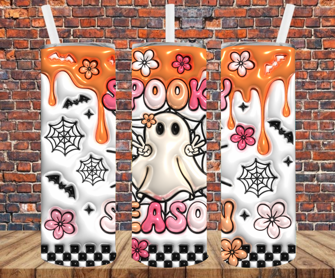 Spooky Season Puff Effect - Tumbler Wrap - Sublimation Transfers ...